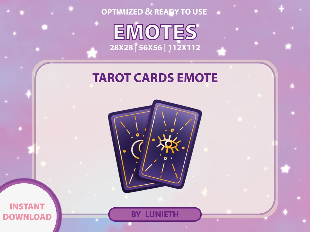 Tarot Cards Emote | Cute Twitch Emote Design | Twitch Discord Youtube ...
