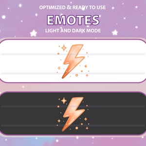 Orange Lightning Bolt Twitch Emote | Cute Twitch Emote Design | Twitch ...
