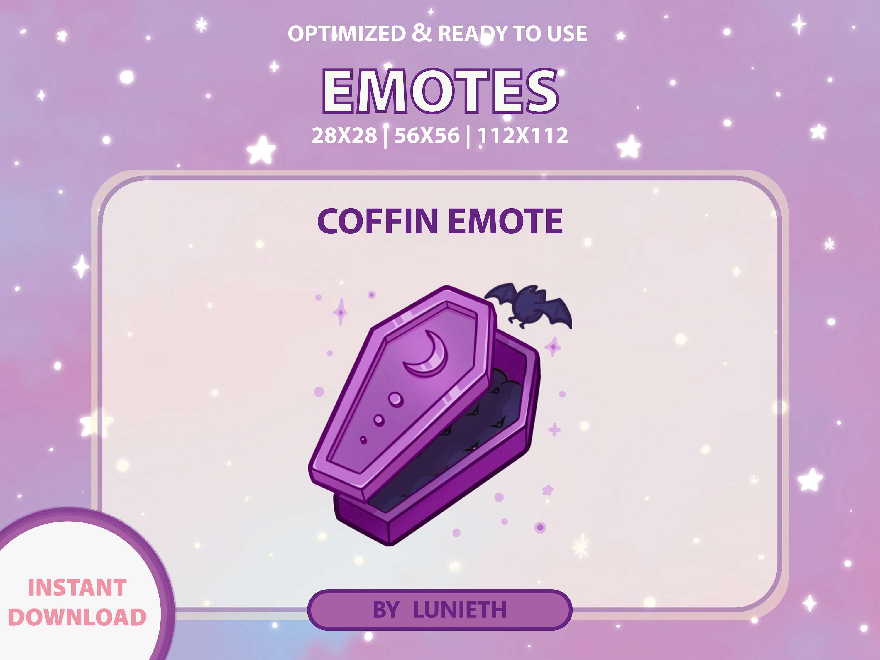 Coffin Emote | Cute Twitch Emote Design | Twitch Discord Youtube ...
