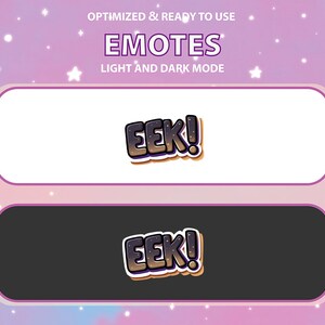 EEK! Text Emote | Cute Twitch Emote Design | Twitch Discord Youtube ...