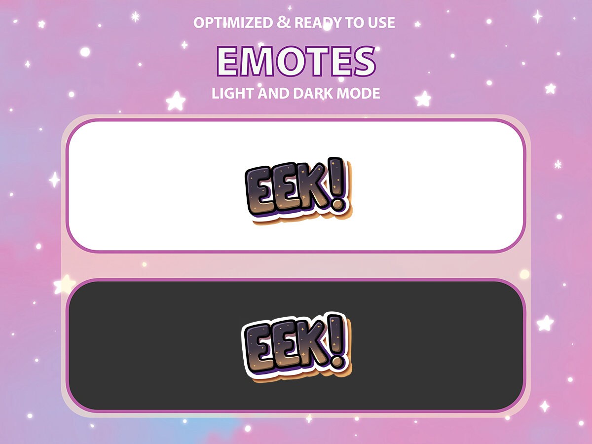 EEK Text Emote Cute Twitch Emote Design Twitch Discord Youtube Channel ...