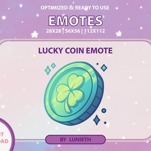 Teal Coin Emote | Cute Twitch Emote Design | Twitch Discord Youtube ...