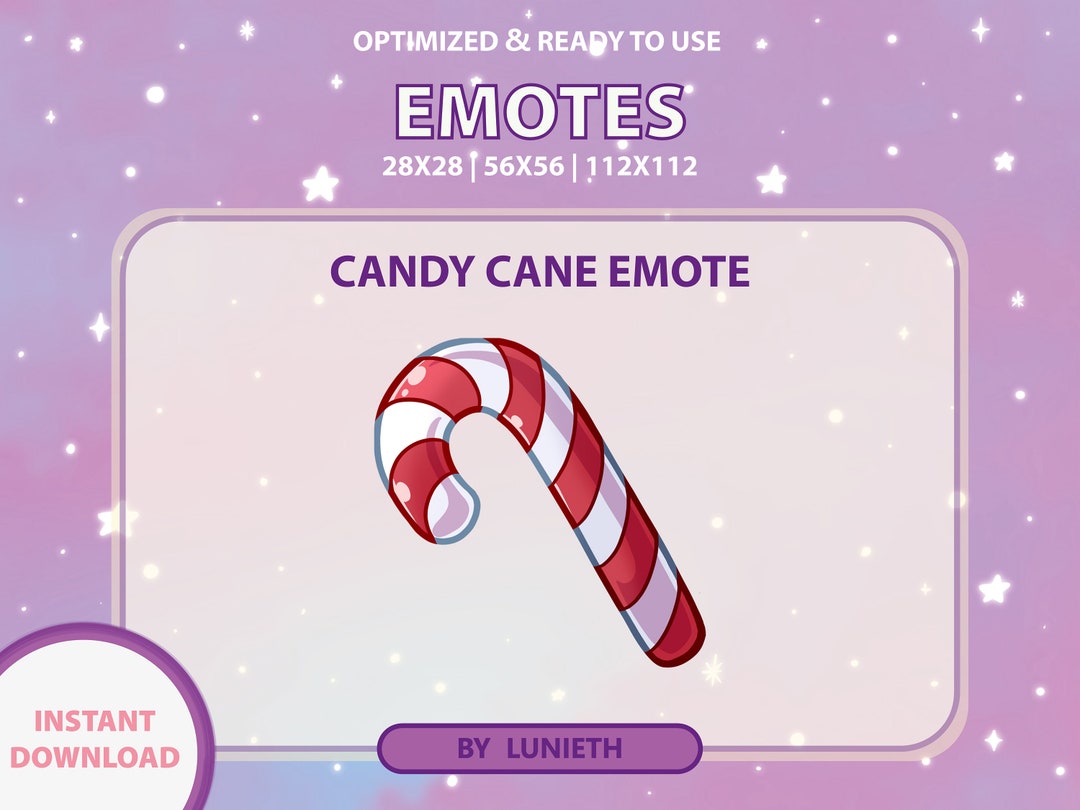 Candy Cane Emote | Twitch Emote Design | Twitch Discord Youtube ...
