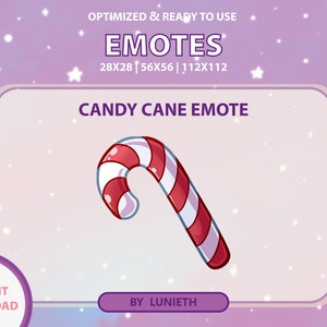 Candy Cane Emote | Twitch Emote Design | Twitch Discord Youtube ...