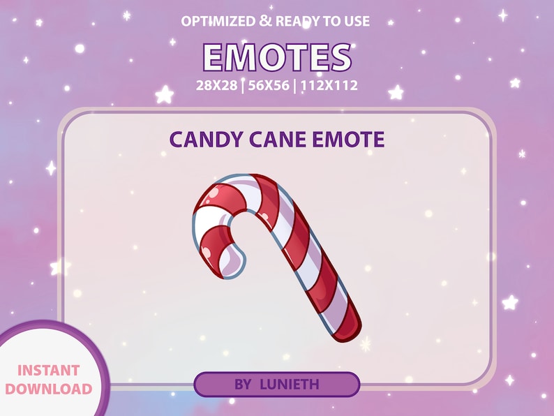 Candy Cane Emote Twitch Emote Design Twitch Discord - Etsy