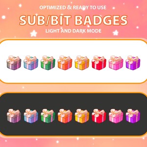 Present Badges | Sub Badges | Bit Badges | Twitch Badges | - Etsy