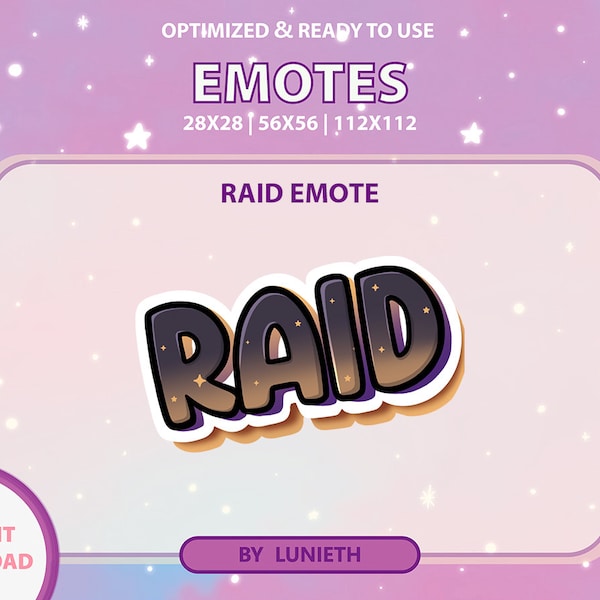 Twitch Raid Emote - Etsy