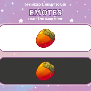 Persimmon Emote | Cute Twitch Emote Design | Twitch Discord Youtube ...