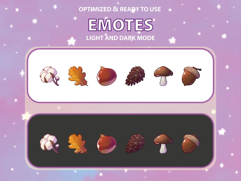 Fall Emote Set | Cute Twitch Emote Design | Twitch Discord Youtube ...