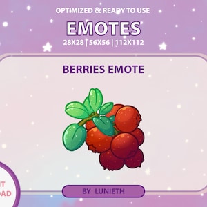 Berry Emote | Cute Twitch Emote Design | Twitch Discord Youtube ...