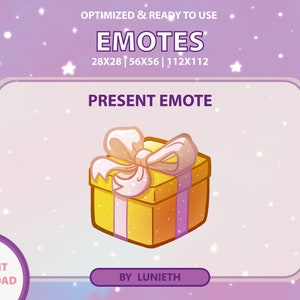 Present Emote | Twitch Emote | Youtube Twitch Discord | Channel Points ...