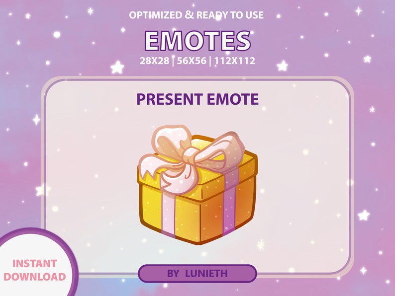 Present Emote | Twitch Emote | Youtube Twitch Discord | Channel Points ...