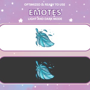 Blue Feather Emote | Cute Twitch Emote Design | Twitch Discord Youtube ...