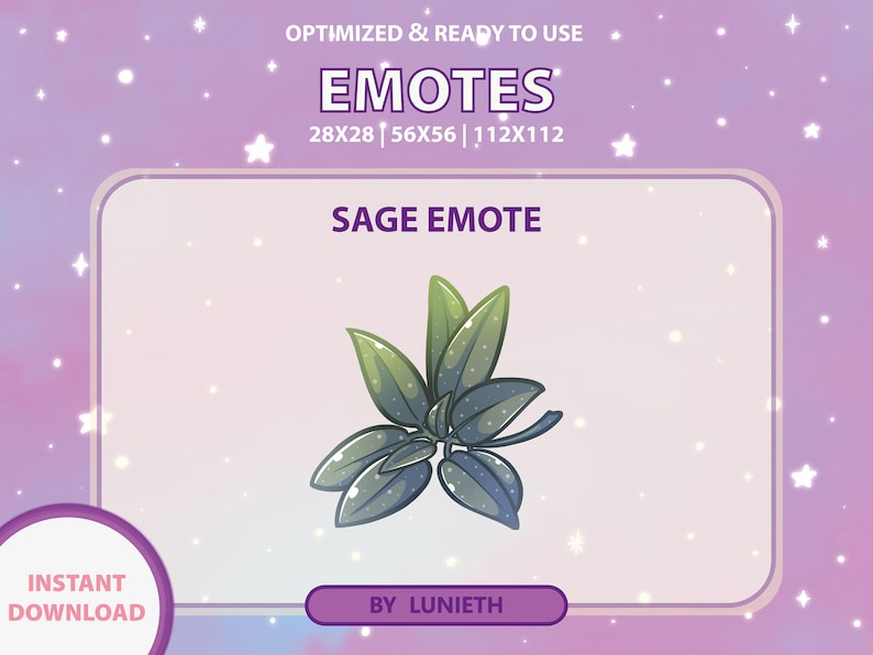Sage Emote | Cute Twitch Emote Design | Twitch Discord Youtube ...