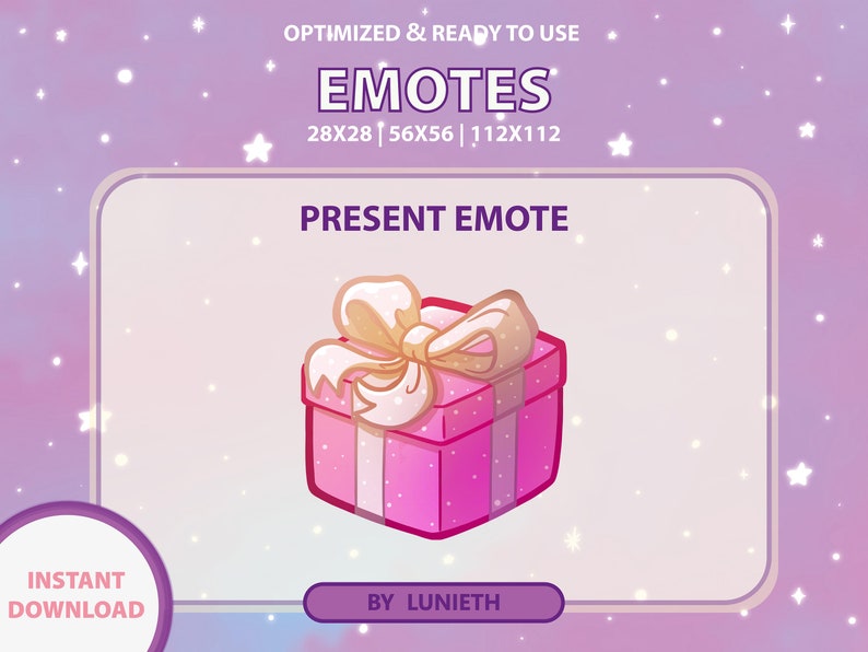 Present Emote | Twitch Emote | Youtube Twitch Discord | Channel Points ...
