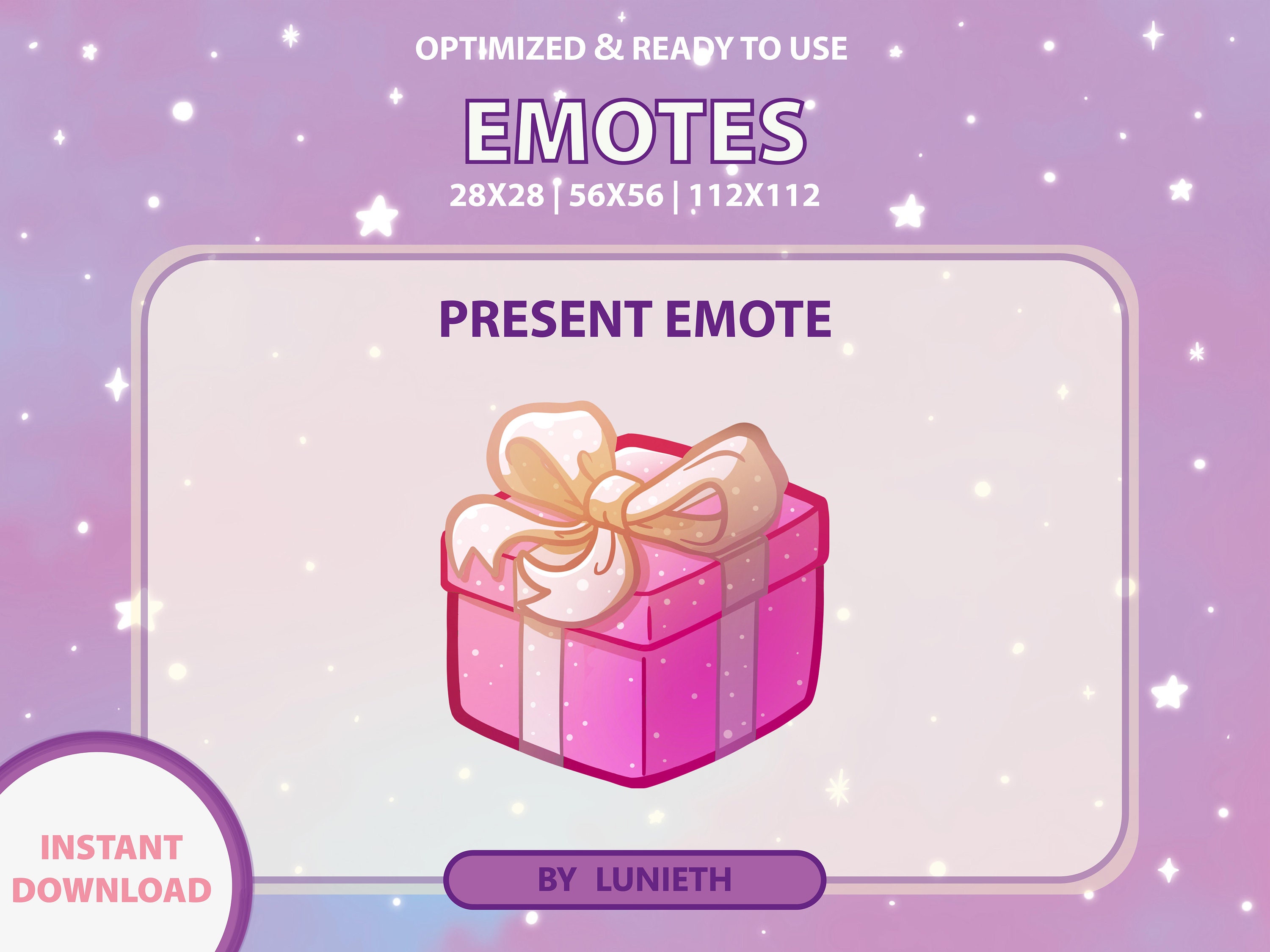 Present Emote | Twitch Emote | Youtube Twitch Discord | Channel Points ...