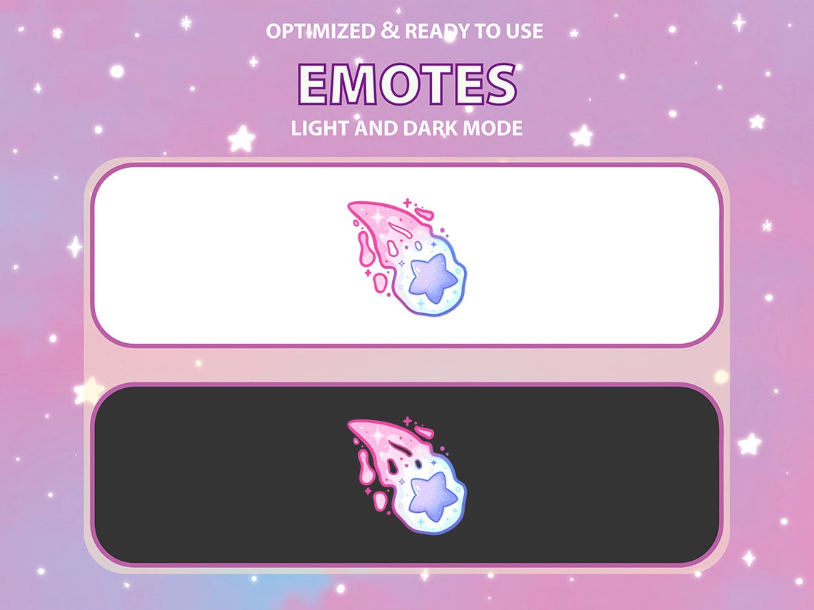 Pastel Shooting Star Emote Cute Twitch Emote Design Twitch Discord ...