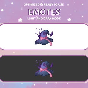 Witch Hat Emote | Cute Twitch Emote Design | Twitch Discord Youtube ...