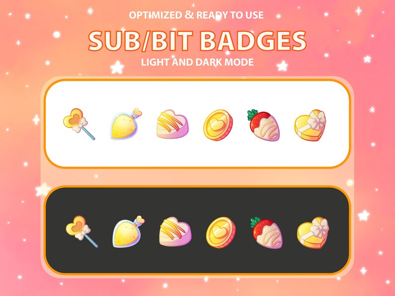 Valentine's Sub Badges | Bit Badges | Twitch Badges | Cute Sub Badges ...