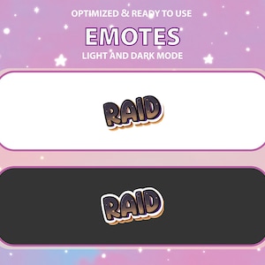 RAID Text Emote | Cute Twitch Emote Design | Twitch Discord Youtube ...