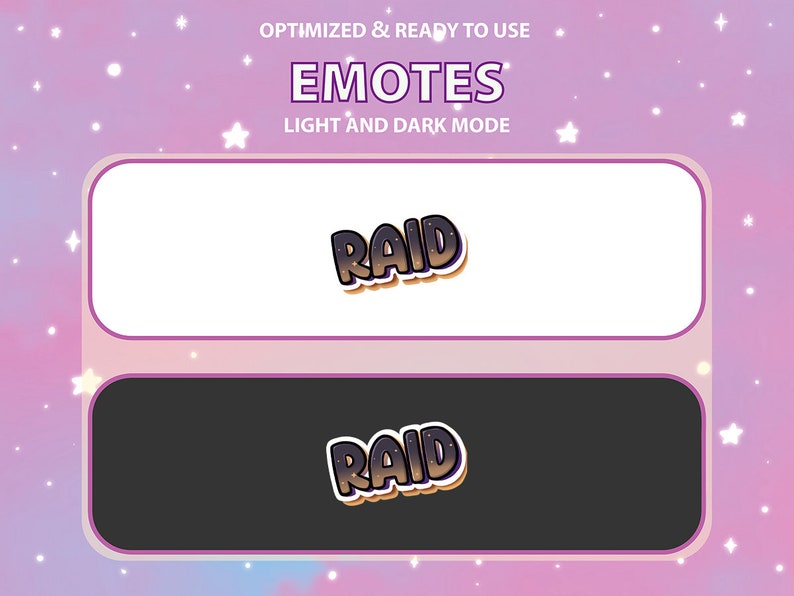 RAID Text Emote | Cute Twitch Emote Design | Twitch Discord Youtube ...