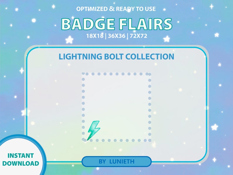 Lightning Bolt Twitch Badge Flairs | Bit Badges | Twitch Badges | HP - Etsy