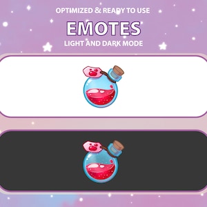 Red Potion Bottle Emote | Cute Twitch Emote Design | Twitch Discord ...