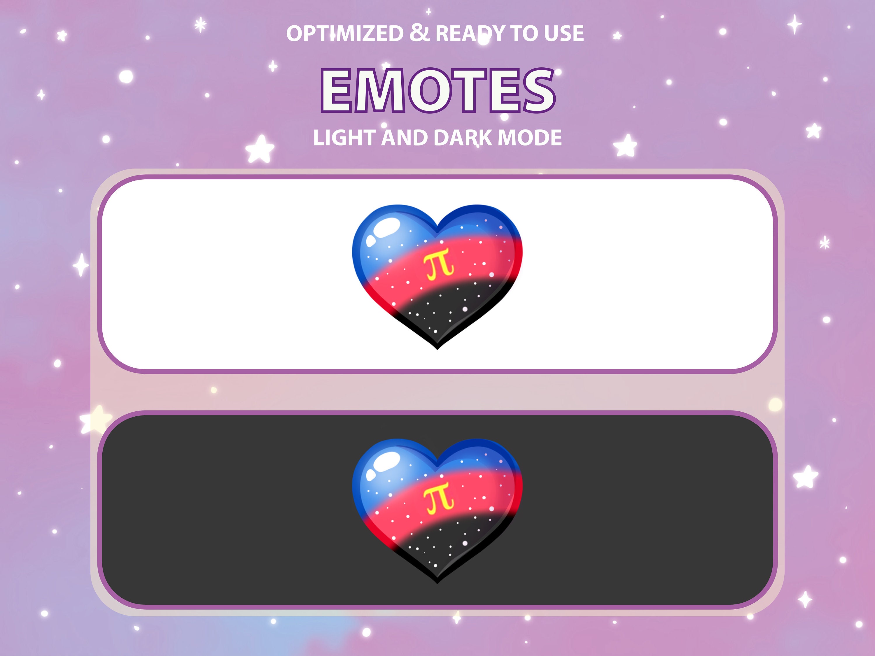 Polyamory Pride Flag Glossy Heart Love Emote | Cute Twitch Emote Design ...