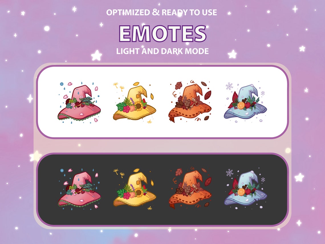 Witchy Emote Set Cute Twitch Emote Design Twitch Discord Youtube ...