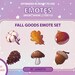 Fall Emote Set | Cute Twitch Emote Design | Twitch Discord Youtube ...