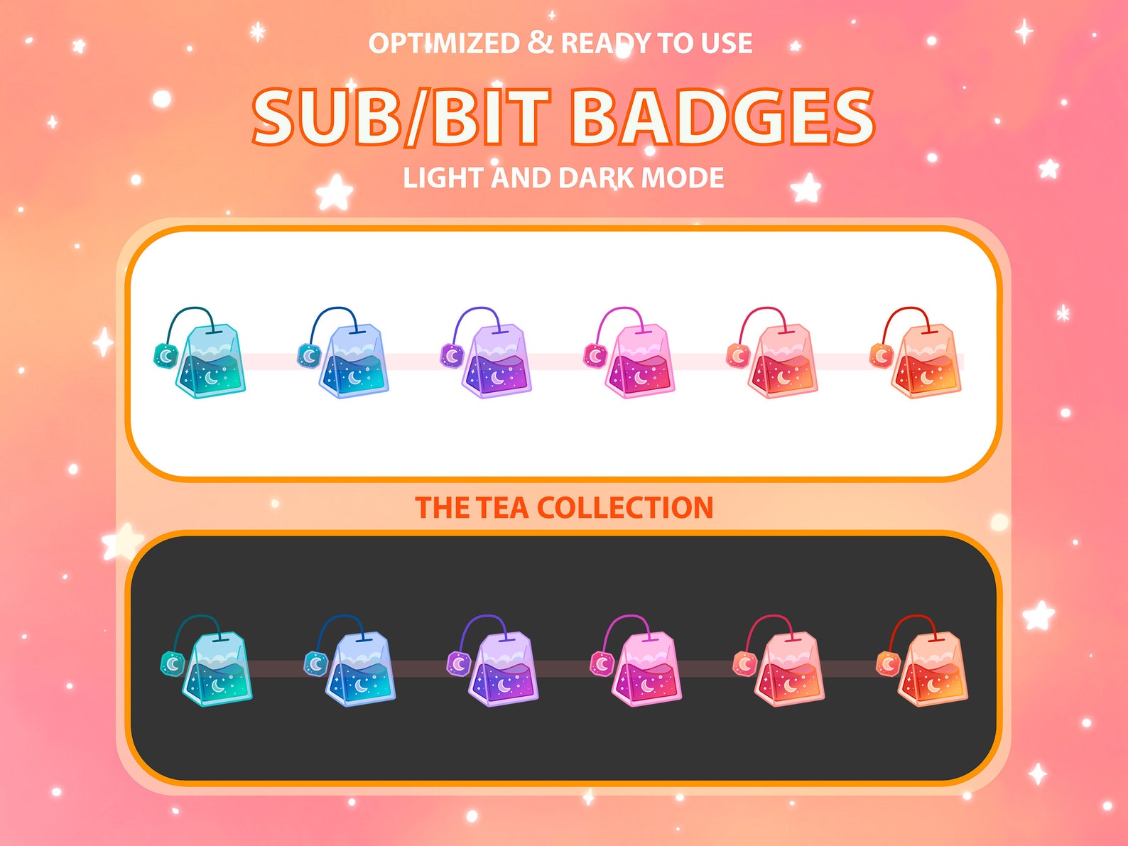 Tea Bag Badges Bit Badges Twitch Badges Sub Badges - Etsy