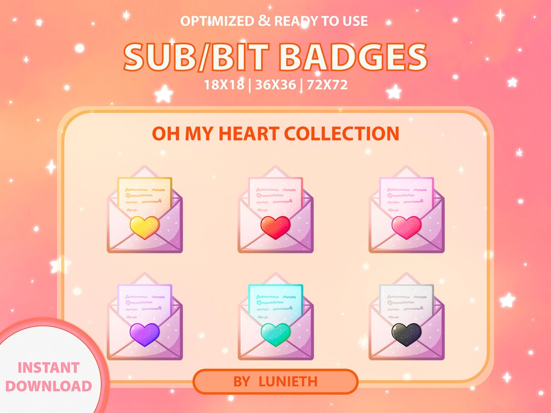 Letter Sub Badges | Bit Badges | Twitch Badges | Cute Sub Badges ...