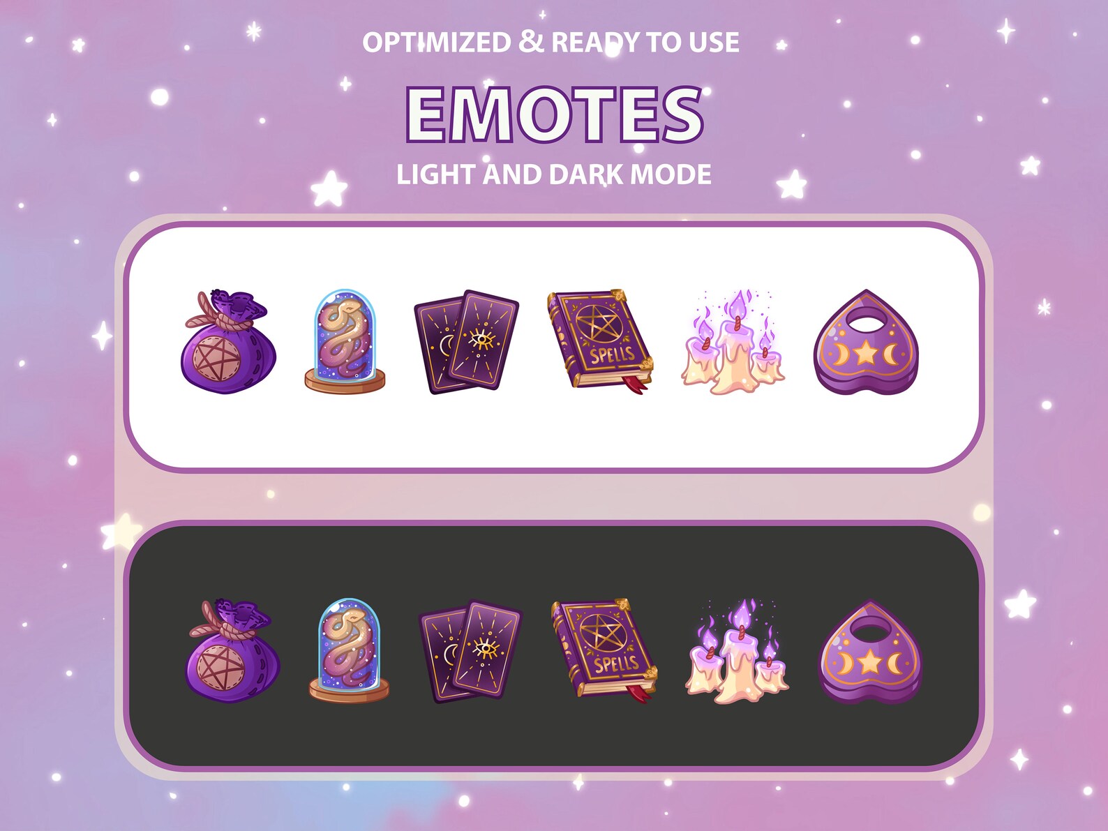 Witchy Emote Set Cute Twitch Emote Design Twitch Discord - Etsy