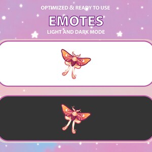 Sunset Luna Moth Emote | Cute Twitch Emote Design | Twitch Discord ...