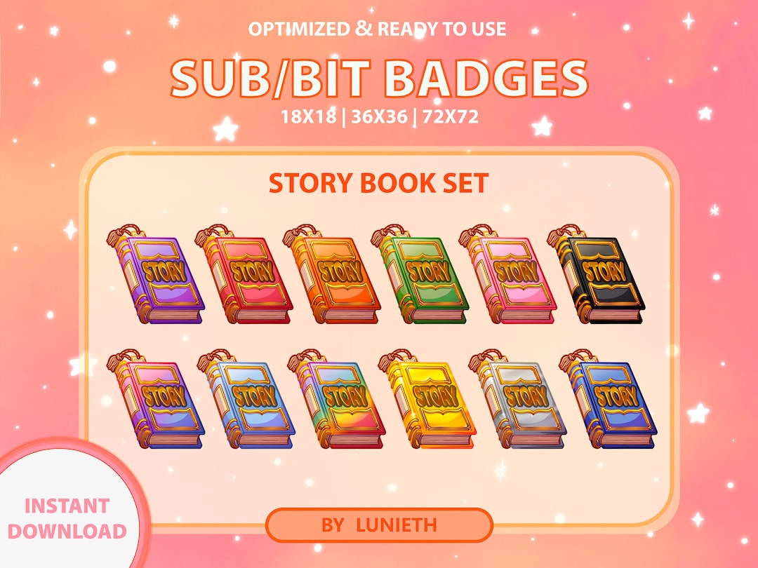 Story Book Badges: Crystal Gem Twitch Bit Badges (digital Download) - Etsy