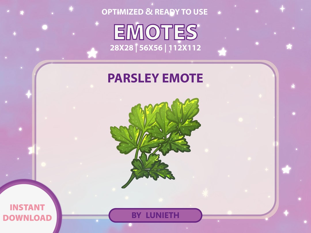 Parsley Emote | Cute Twitch Emote Design | Twitch Discord Youtube ...