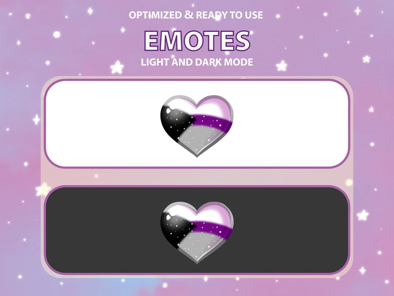 Demi Pride Flag Glossy Heart Love Emote Cute Twitch Emote Design Twitch ...