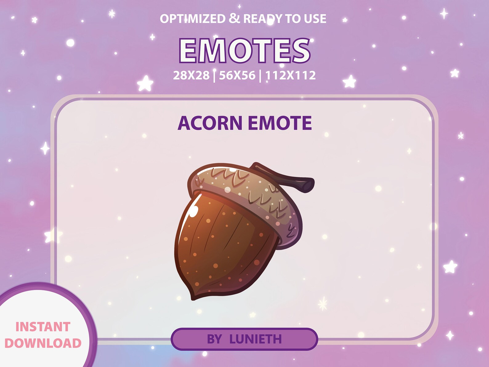 Acorn Emote Cute Twitch Emote Design Twitch Discord Youtube Channel ...