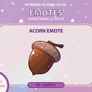 Acorn Emote | Cute Twitch Emote Design | Twitch Discord Youtube ...