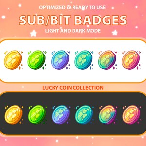 Coin Sub Badges | Bit Badges | Twitch Badges | Cute Sub Badges | Twitch ...