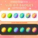 Coin Sub Badges | Bit Badges | Twitch Badges | Cute Sub Badges | Twitch ...
