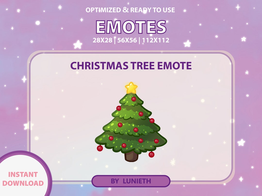 Christmas Tree Emote | Cute Twitch Emote Design | Twitch Discord ...