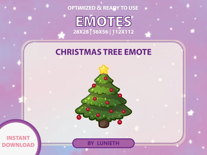 Christmas Tree Emote Cute Twitch Emote Design Twitch Discord Youtube ...