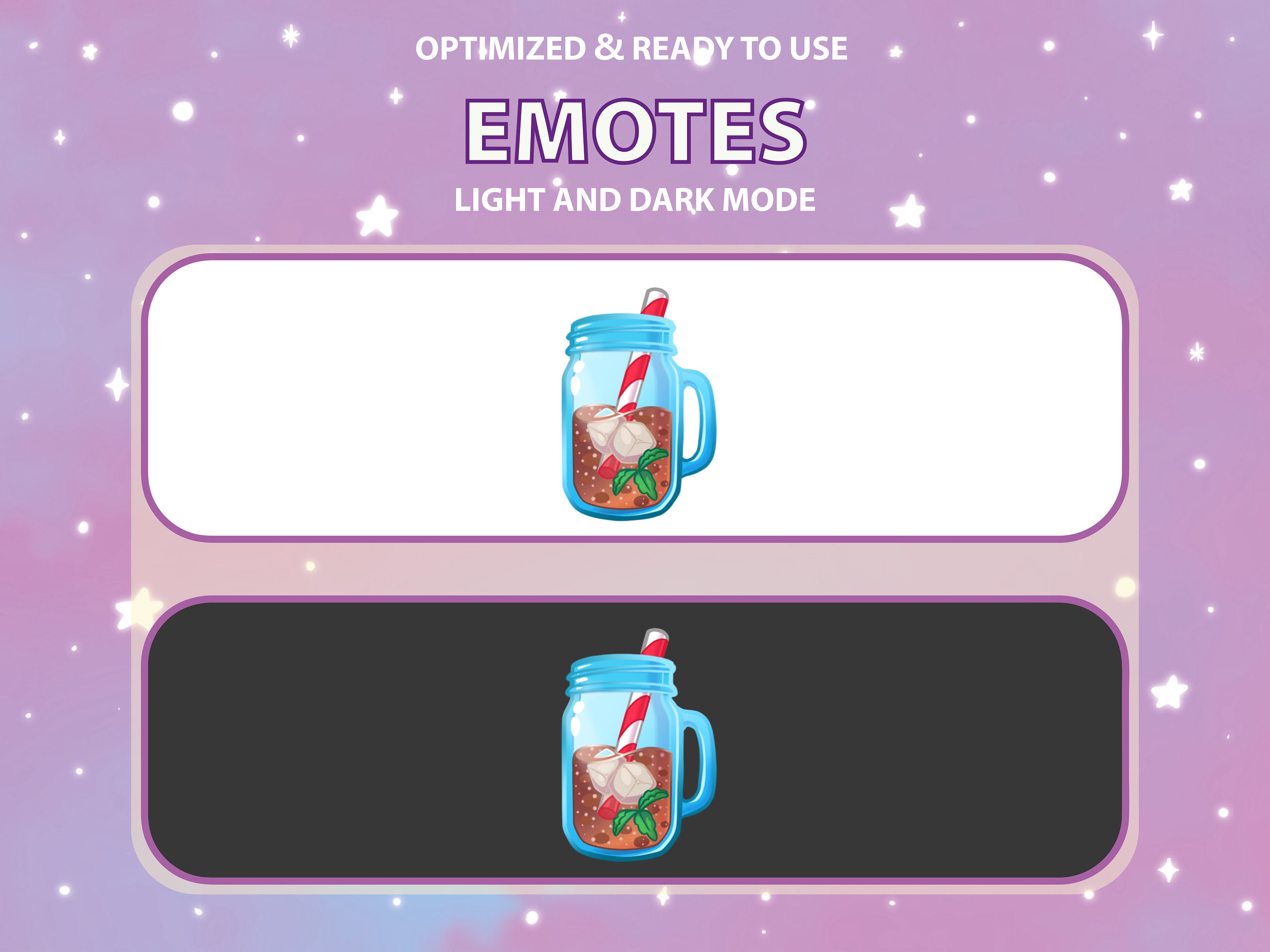 Iced Tea Jar Emote | Cute Twitch Emote Design | Twitch Discord Youtube ...