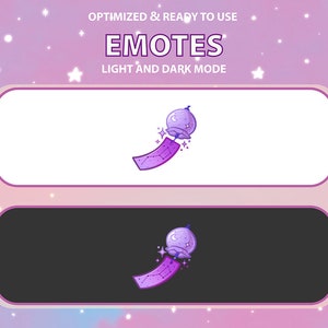 Purple Wind Chime Emote | Cute Twitch Emote Design | Twitch Discord ...
