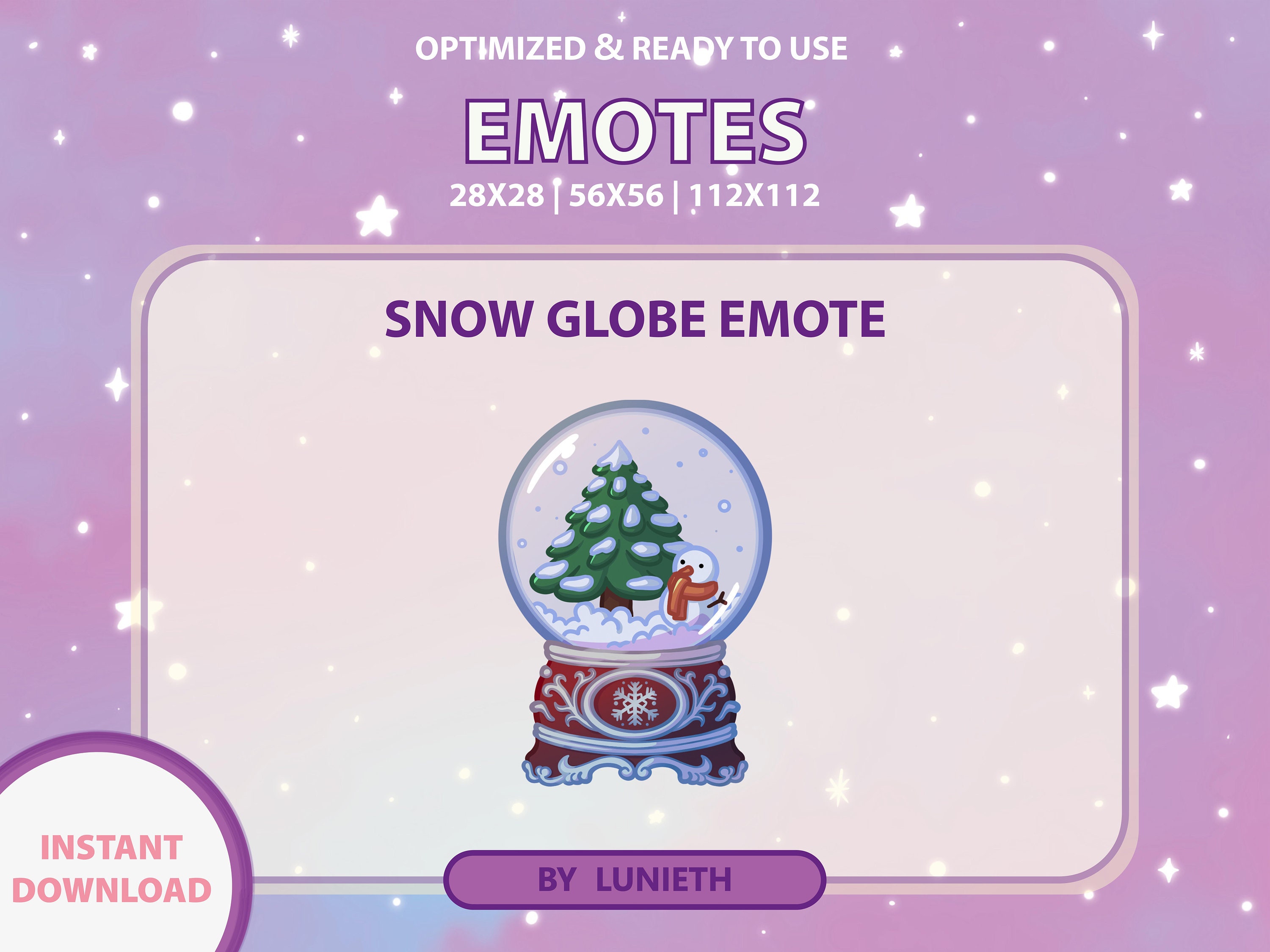 Snow Globe Emote Twitch Emote Youtube Twitch Discord Channel Points ...