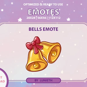 Red Bells Emote | Cute Twitch Emote Design | Twitch Discord Youtube ...