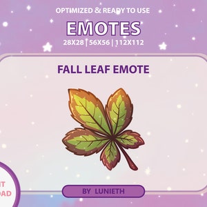 Fall Leaf Emote | Cute Twitch Emote Design | Twitch Discord Youtube ...