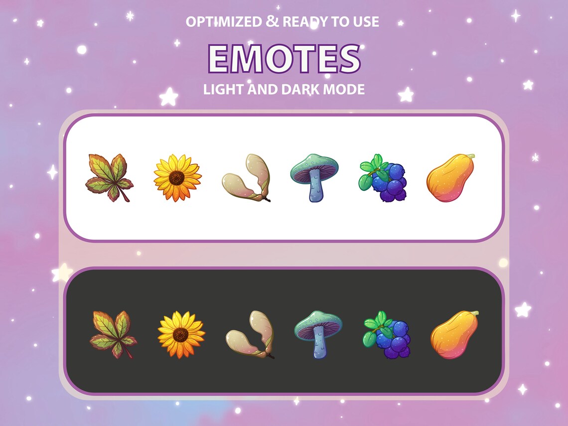 Fall Emote Set Cute Twitch Emote Design Twitch Discord Youtube Channel ...