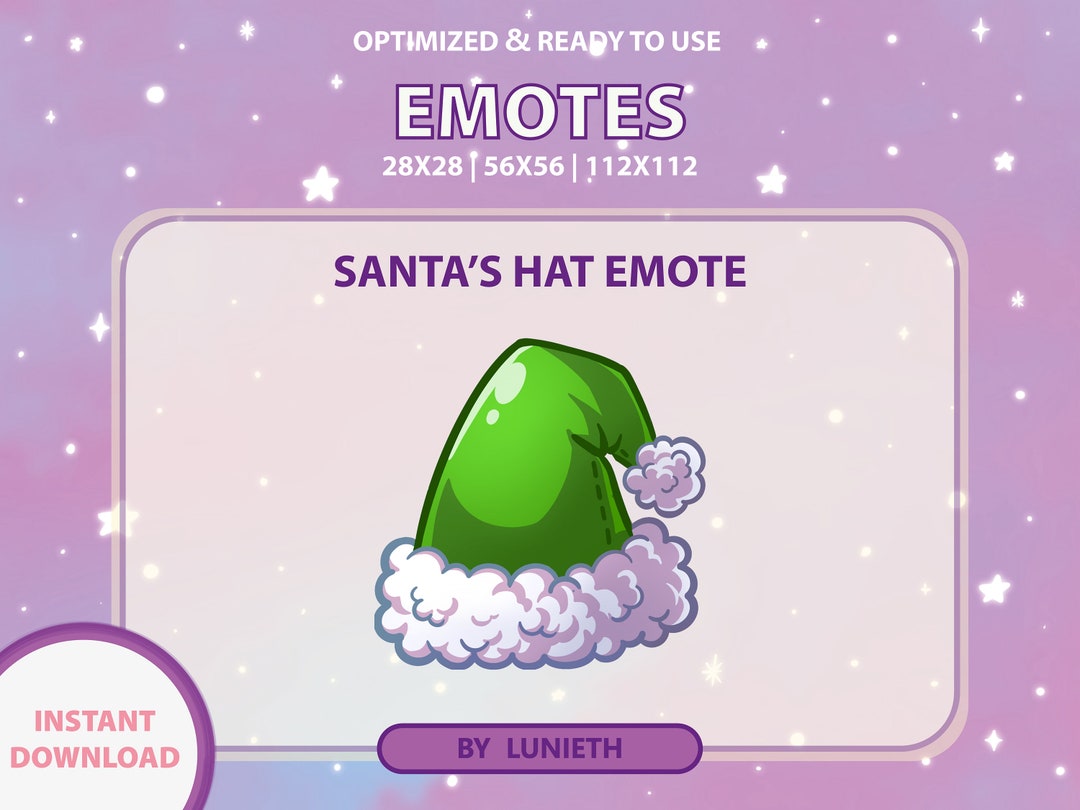 Green Hat Emote | Cute Twitch Emote Design | Twitch Discord Youtube ...
